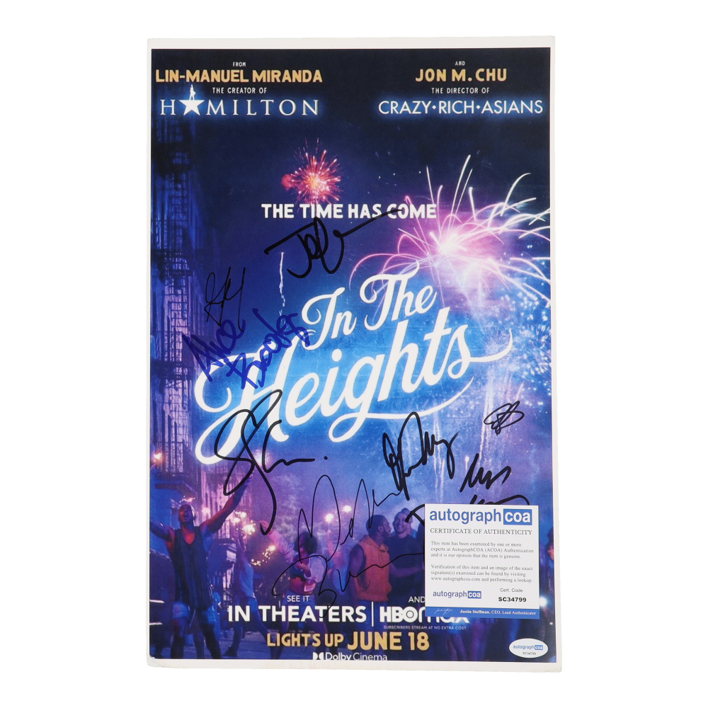 "In The Heights" 11x17 Photo Cast-Signed by (9) with Alice Brooks ...