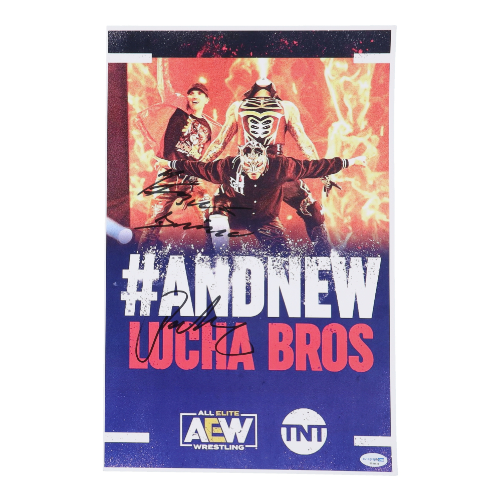 Penta el Zero M & Ray Fenix Signed AEW 11x17 Photo (ACOA) | Pristine ...