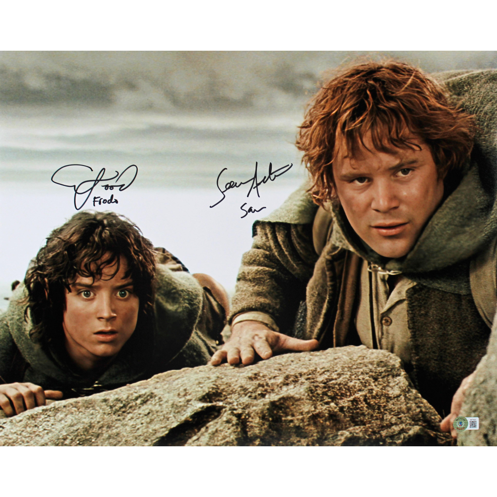 Elijah Wood & Sean Astin Signed "Lord of the Rings" 16x20 Photo ...