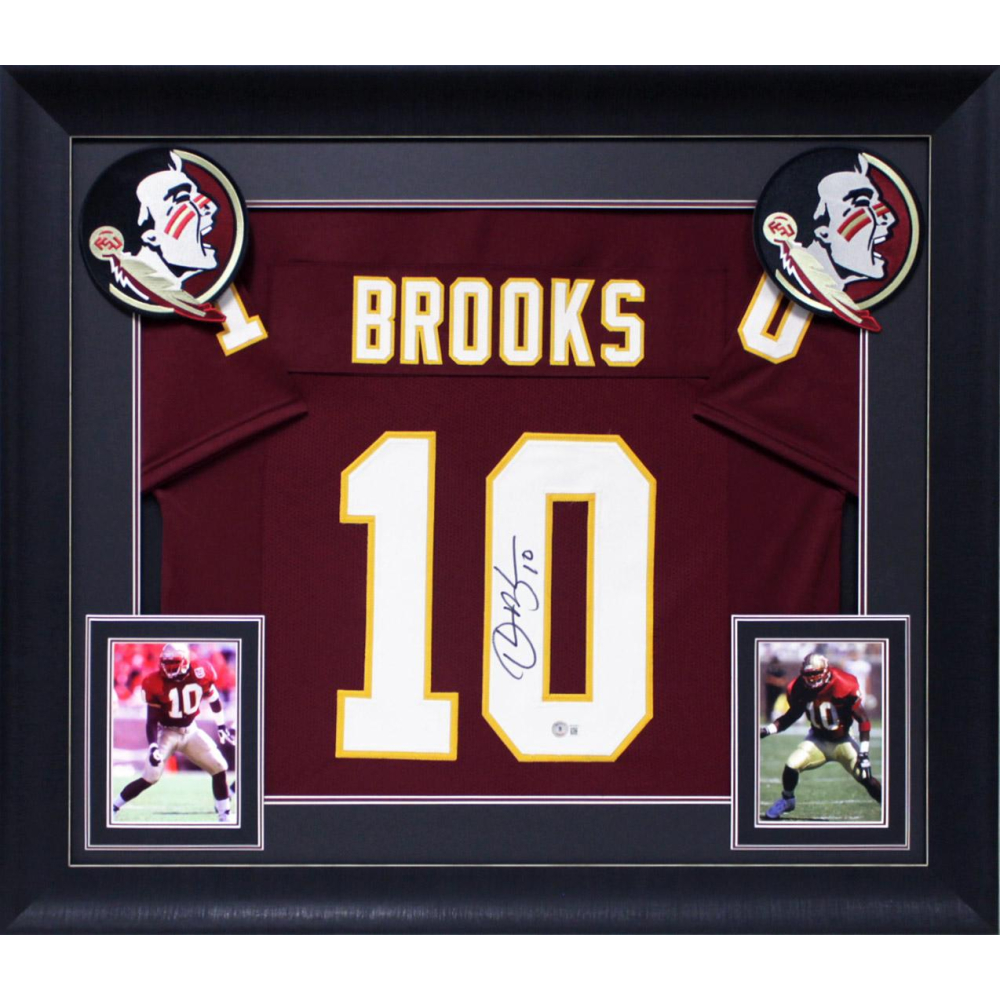 Derrick Brooks Signed Custom Framed Jersey Display (Beckett) | Pristine ...