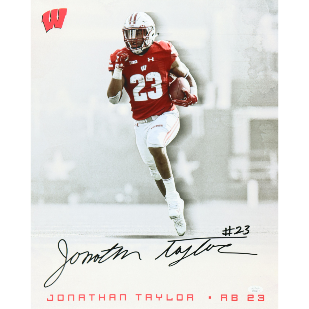 Jonathan Taylor Signed Wisconsin Badgers 16x20 Photo (JSA) | Pristine ...