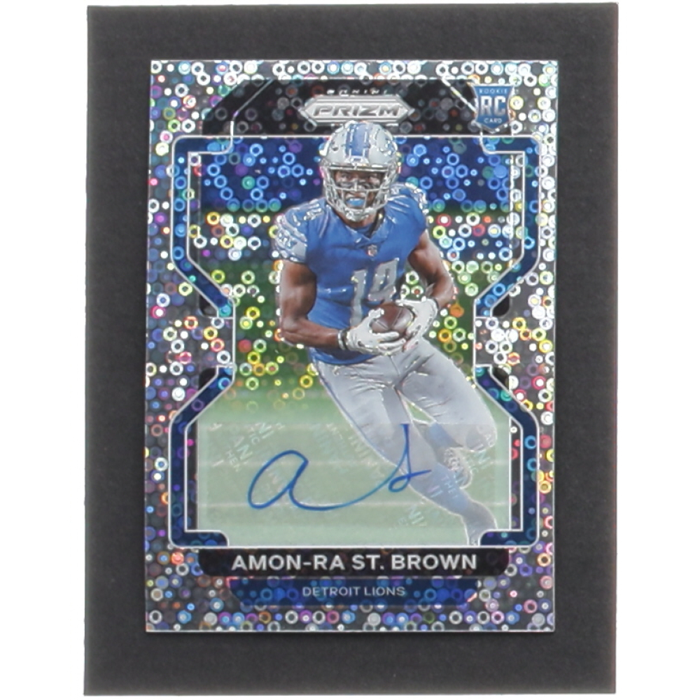 Amon-Ra St. Brown 2021 Panini Prizm Rookie Autographs Prizms No Huddle #358 RC | Pristine Auction