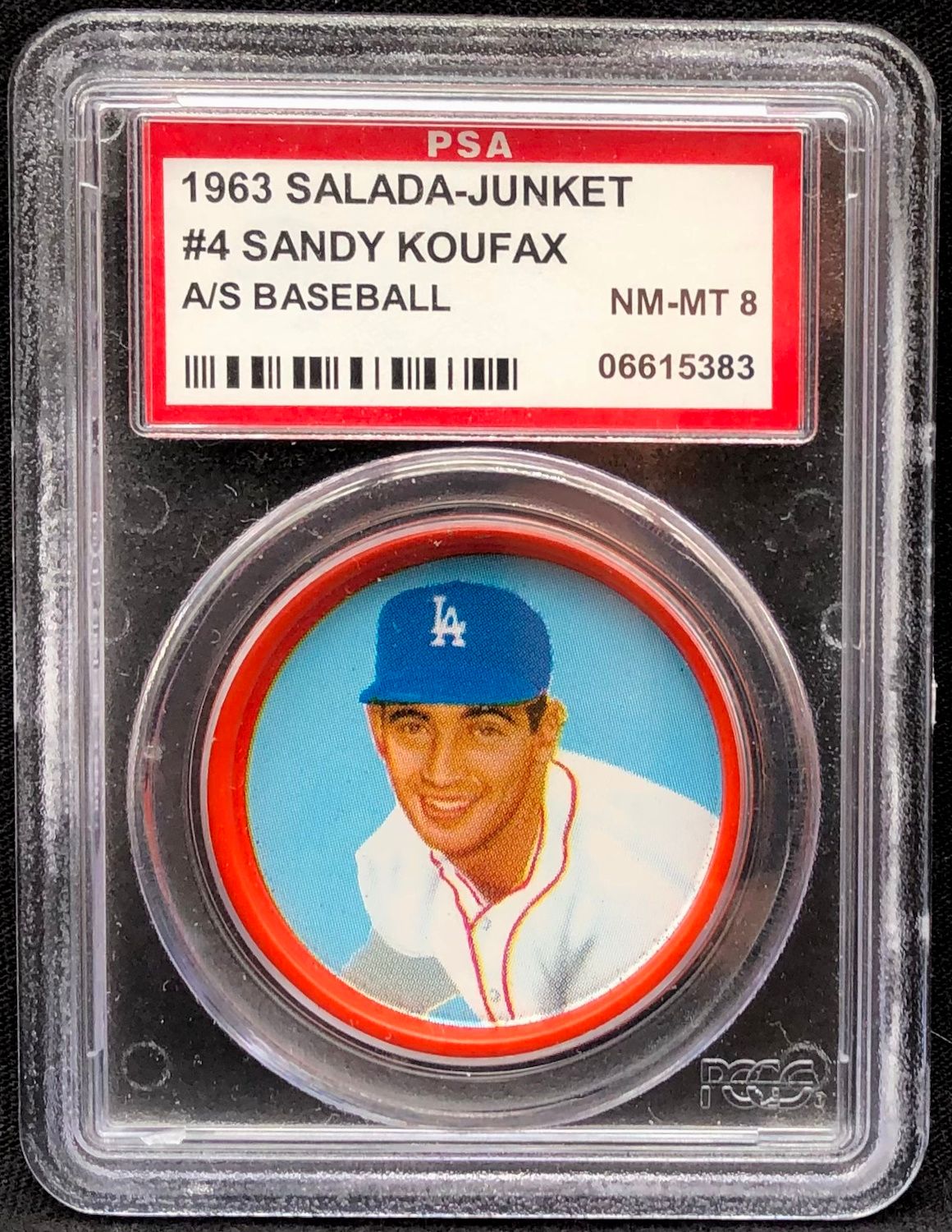Sandy Koufax 1963 Salada Junket Coins #4 (PSA 8) | Pristine Auction