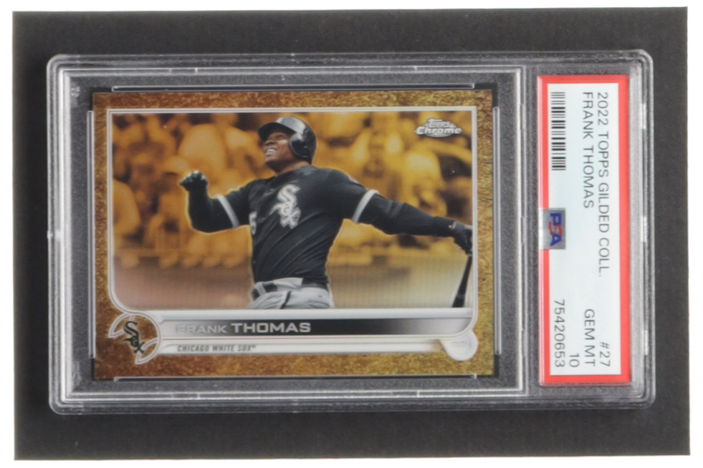 Frank Thomas 2022 Topps Chrome Gilded Collection Gold Etch Refractors ...
