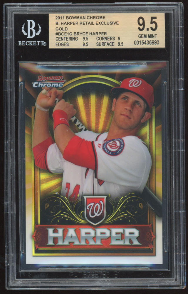 Bryce Harper 2011 Bowman Chrome Bryce Harper Retail Exclusive #BCE1G ...