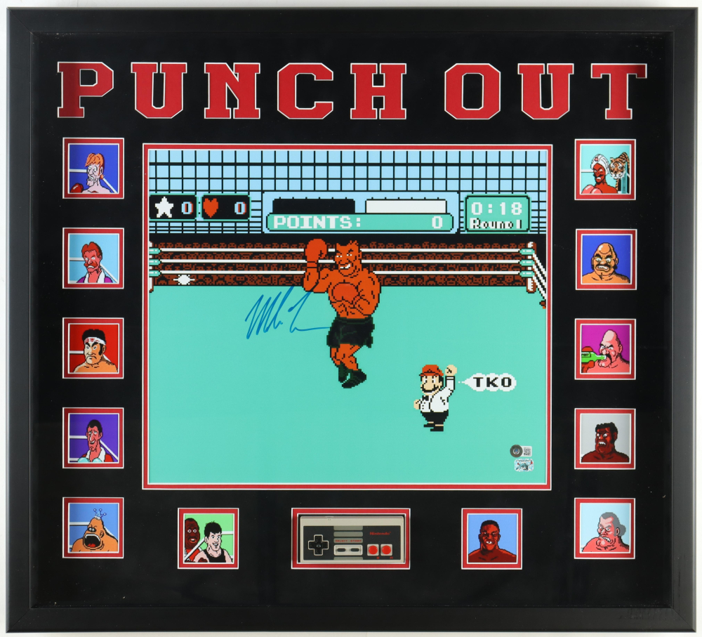 Mike Tyson Signed "Punch-Out!!" Custom Framed Photo With NES Controller ...