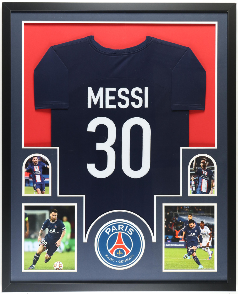 Leo Messi Custom Framed Jersey Display | Pristine Auction