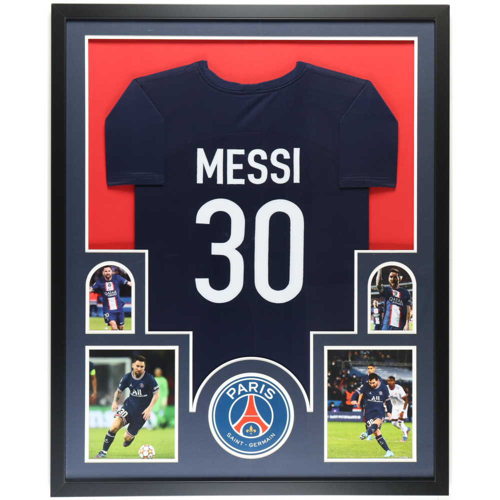 Leo Messi Custom Framed Jersey Display | Pristine Auction