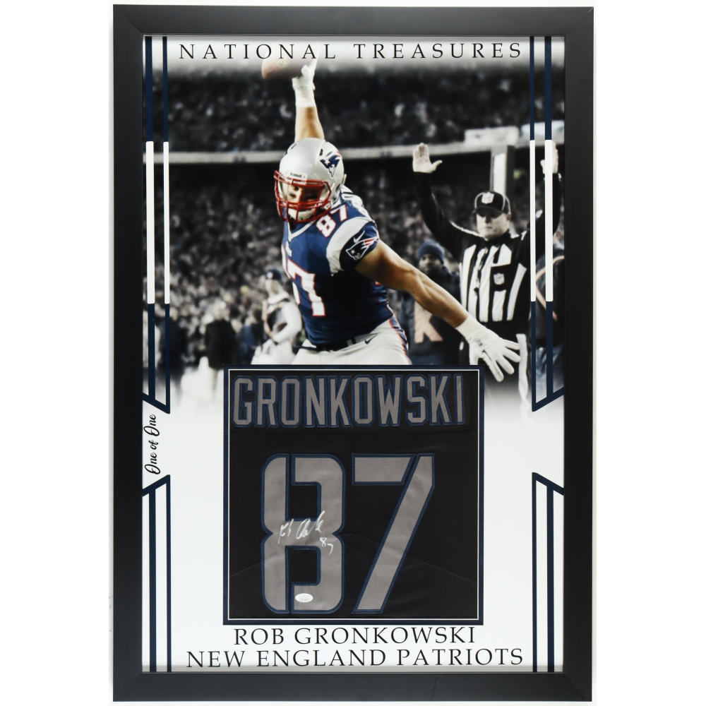 Rob Gronkowski Signed Custom Framed Jersey Display (JSA) | Pristine Auction