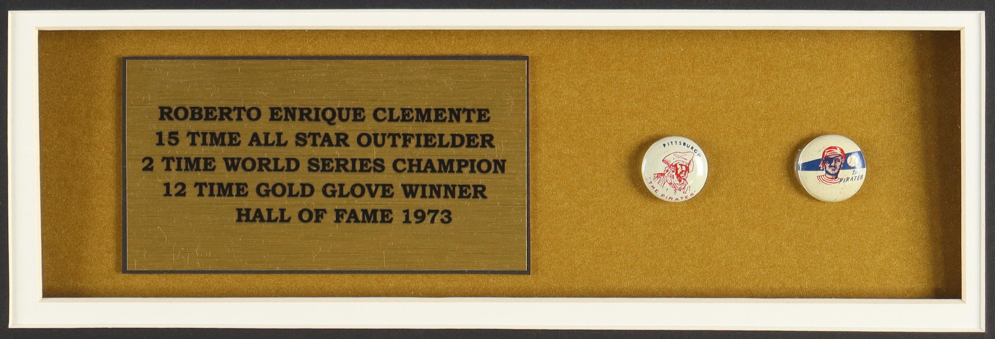 Roberto Clemente Custom Framed Jersey Display With (2) Vintage Pirates ...