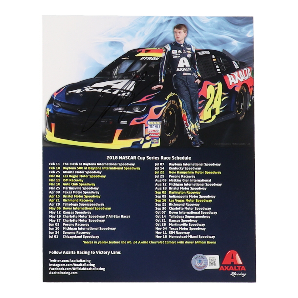 William Byron Signed NASCAR 8x10 Flyer (Beckett) | Pristine Auction