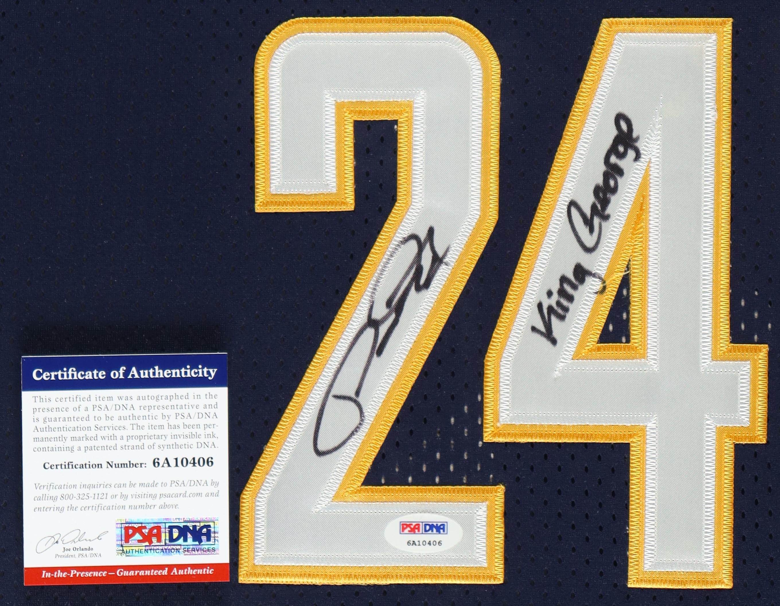 Paul George Signed Custom Framed Jersey Display Inscribed "King George ...