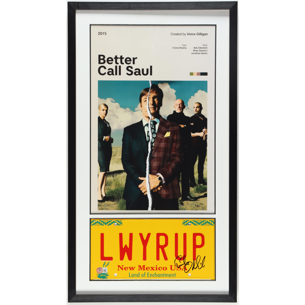 Bob Odenkirk Signed Custom Framed "Better Call Saul" License Plate ...
