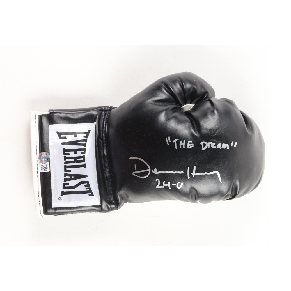 Devin Haney Signed Everlast Boxing Glove Inscribed "The Dream" & "24-0 ...