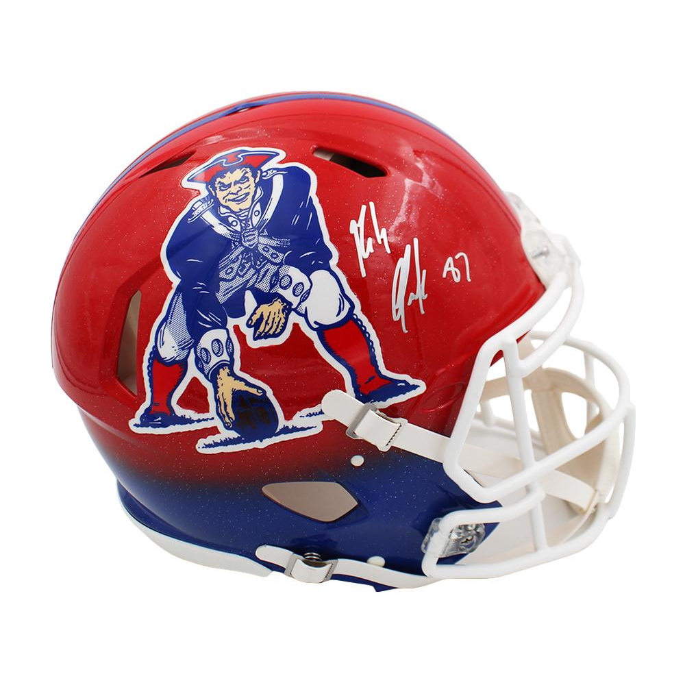 Rob Gronkowski Signed Patriots Throwback Full-Size Authentic On-Field ...