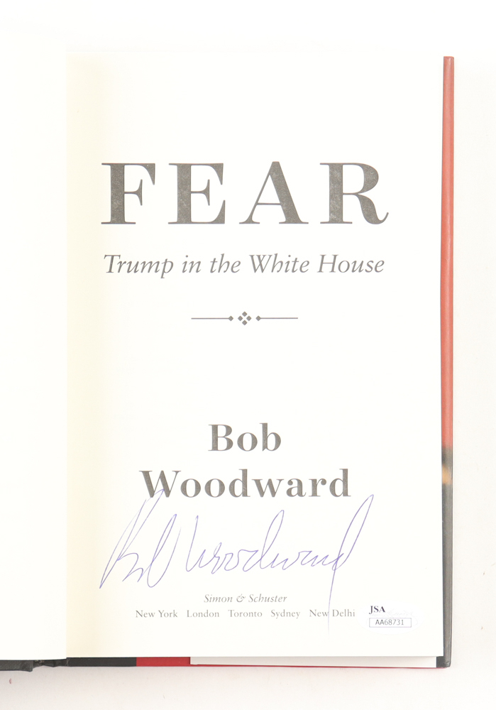 Bob Woodward Signed "Fear: Trump In The White House" Hardcover Book ...