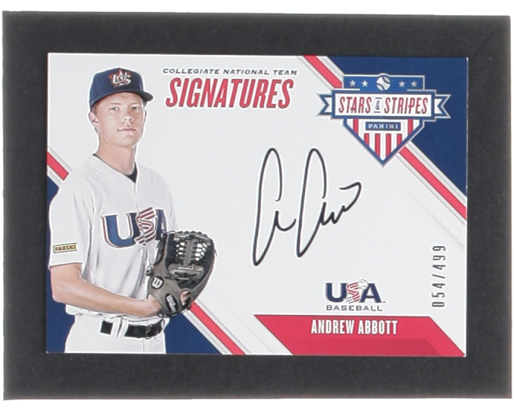 Andrew Abbott 2020 USA Baseball Stars and Stripes CNT Signatures Black ...