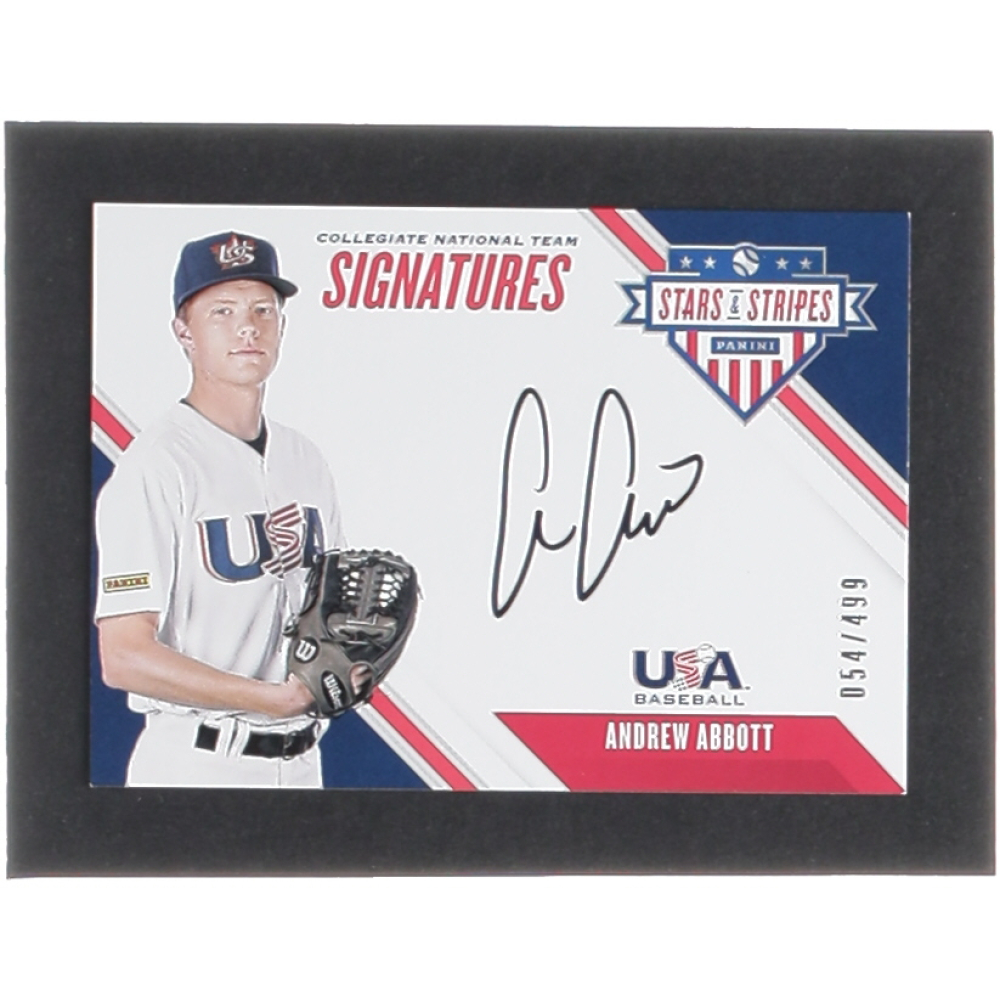 Andrew Abbott 2020 USA Baseball Stars and Stripes CNT Signatures Black ...