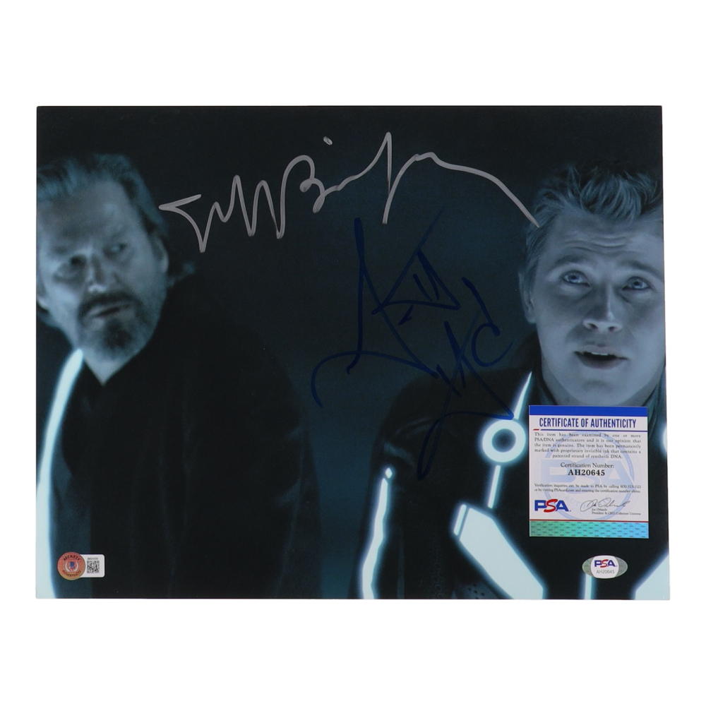 Jeff Bridges & Garrett Hedlund Signed "Tron: Legacy" 11x14 Photo (PSA ...