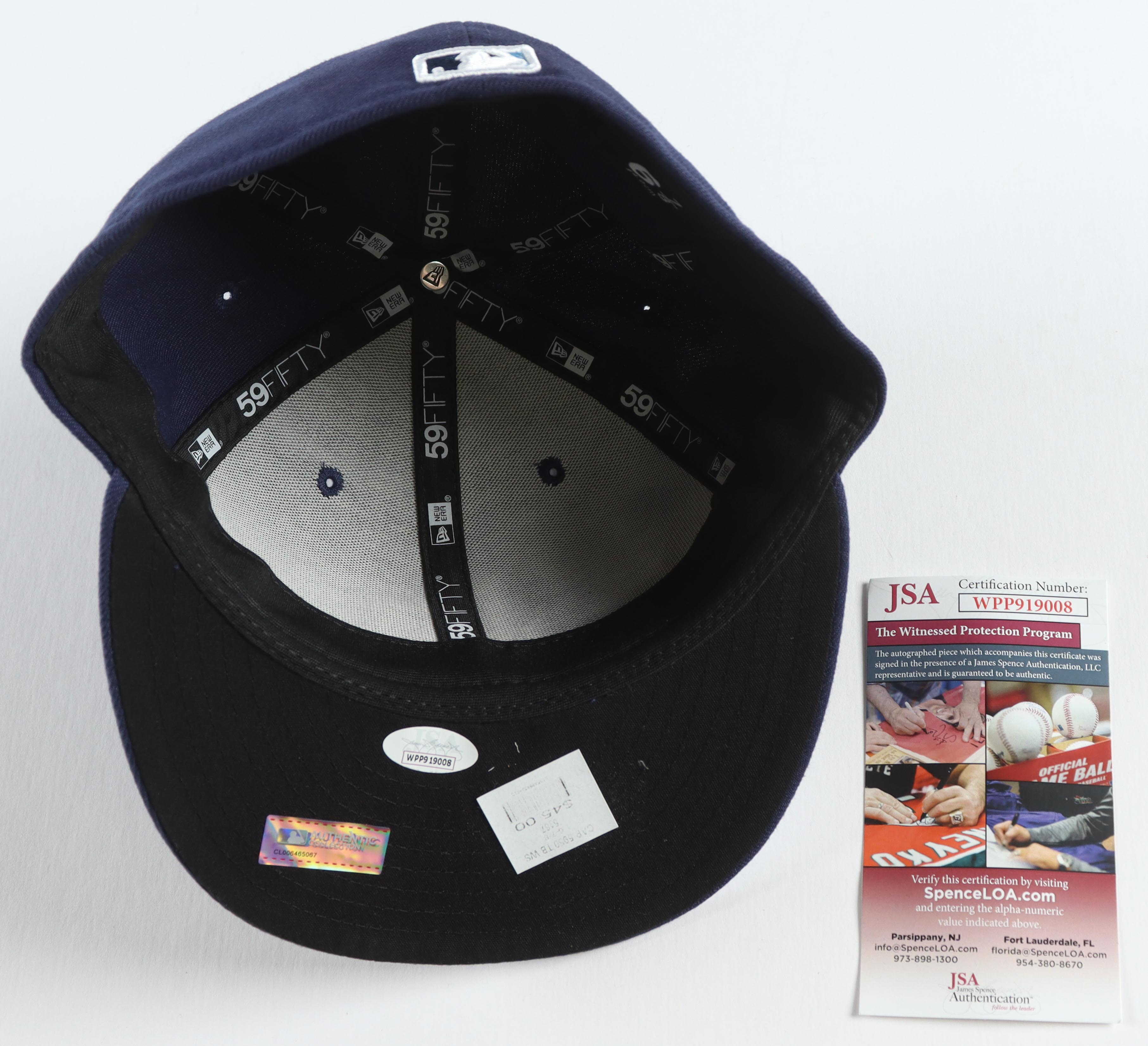 Randy Arozarena Signed Devil Rays 2020 World Series Fitted Hat