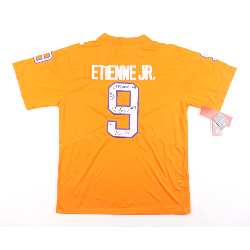 Travis Etienne Jr. Signed Clemson Tigers Jersey Inscribed "CFP Champs ...
