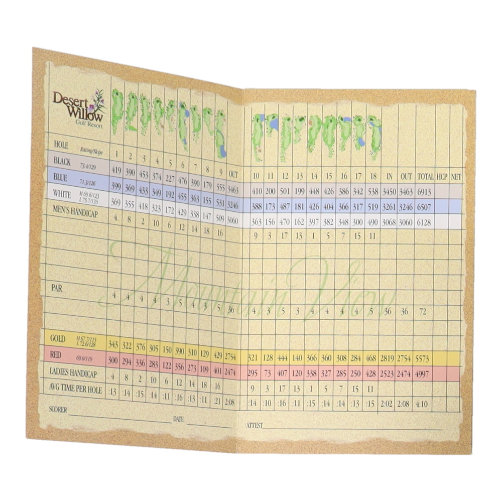 Lee Majors Signed Desert Willow Scorecard (Beckett) | Pristine Auction