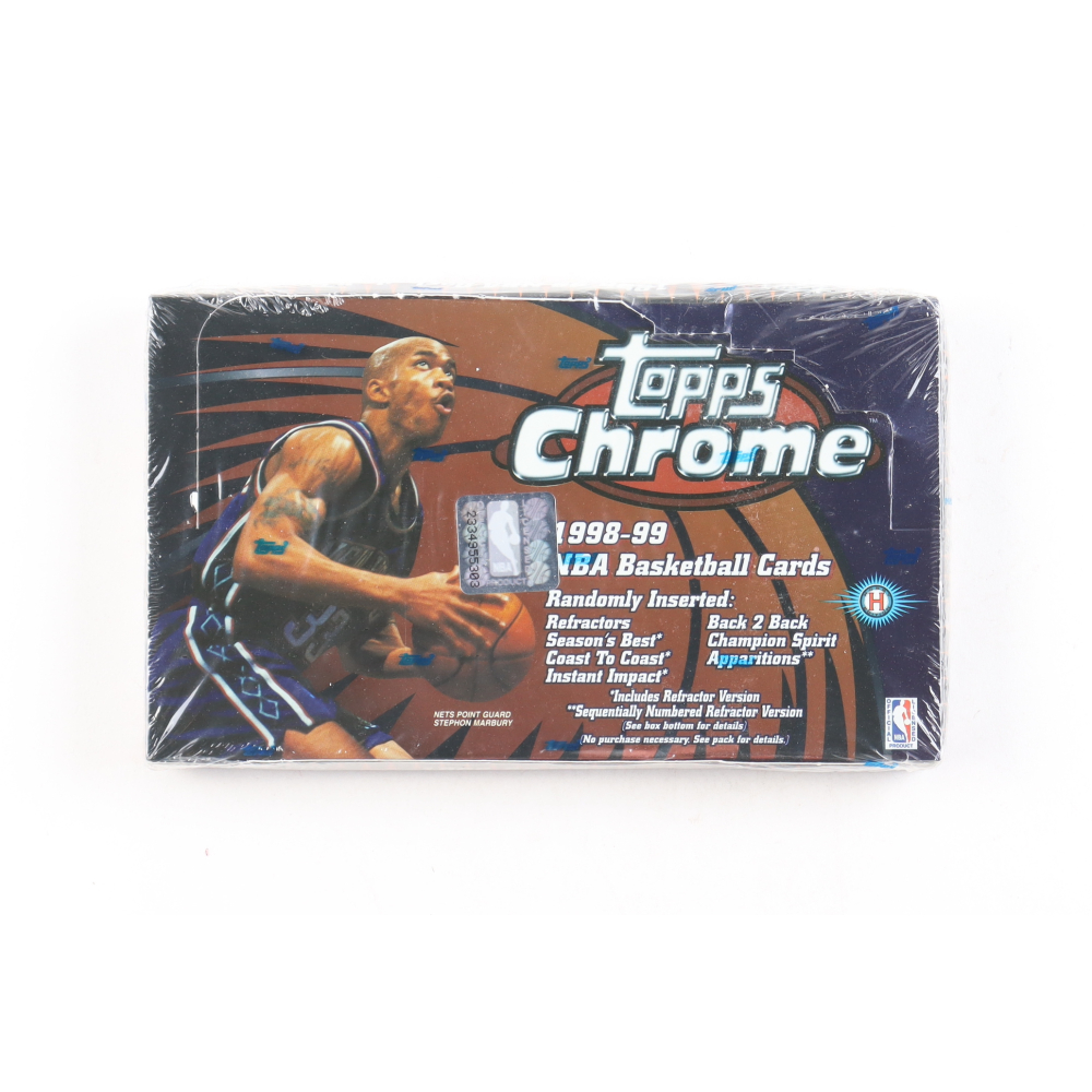 1998/99 Topps Chrome Basketball Hobby Box With 24 Packs | Pristine Auction