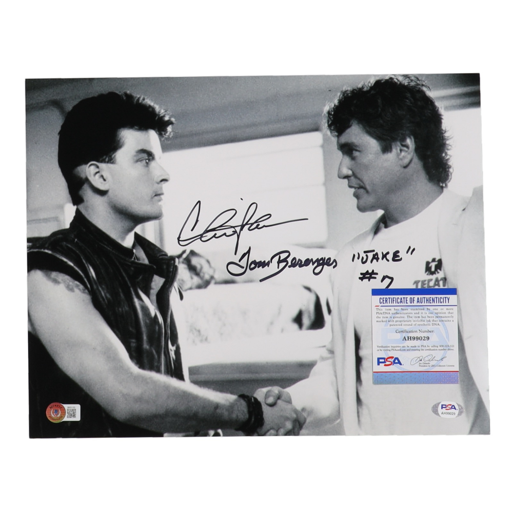 Charlie Sheen & Tom Berenger Signed "Major League" 11x14 Photo ...