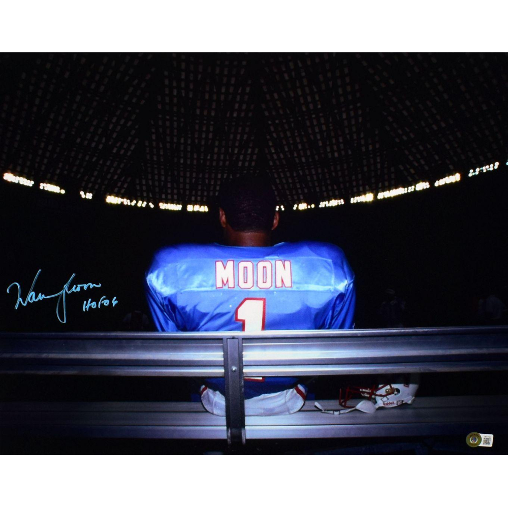 Warren Moon Signed Oilers 16x20 Inscribed "HOF 06" (Beckett) | Pristine ...