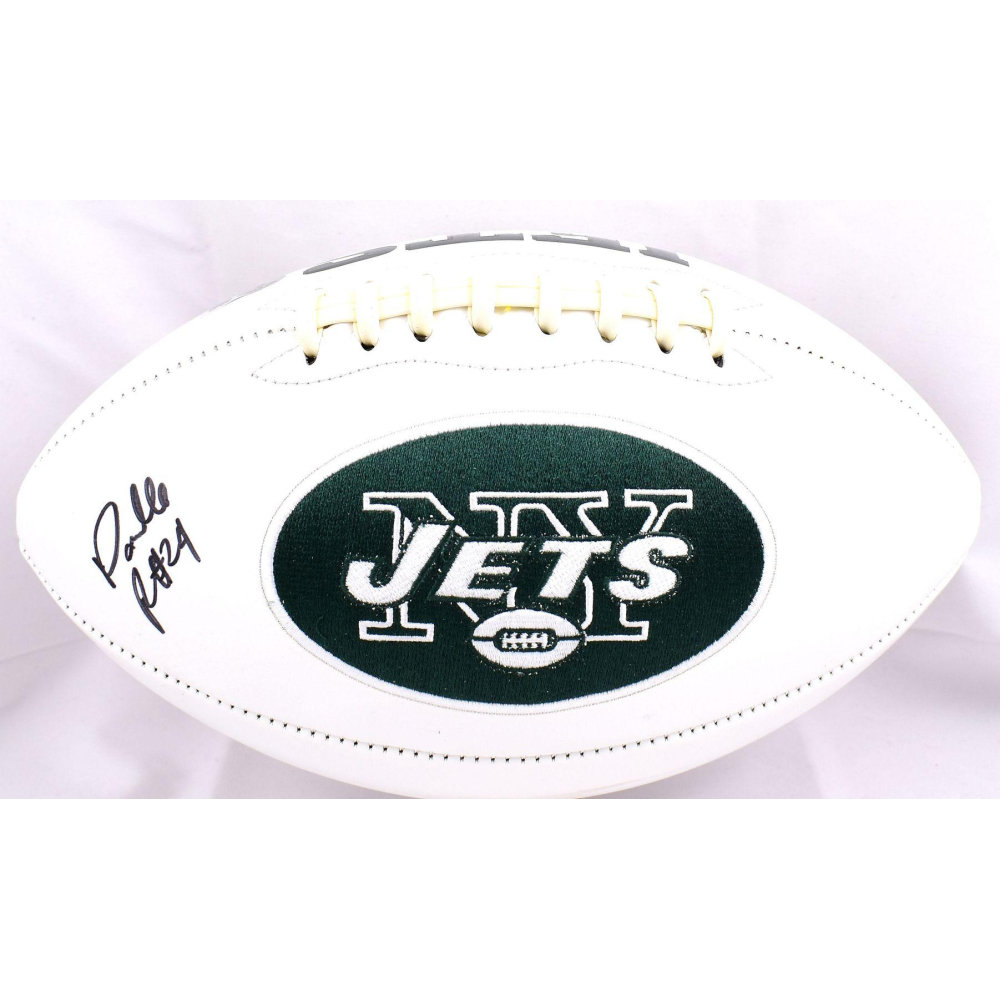 Darrelle Revis Signed Jets Logo Football (Beckett) | Pristine Auction
