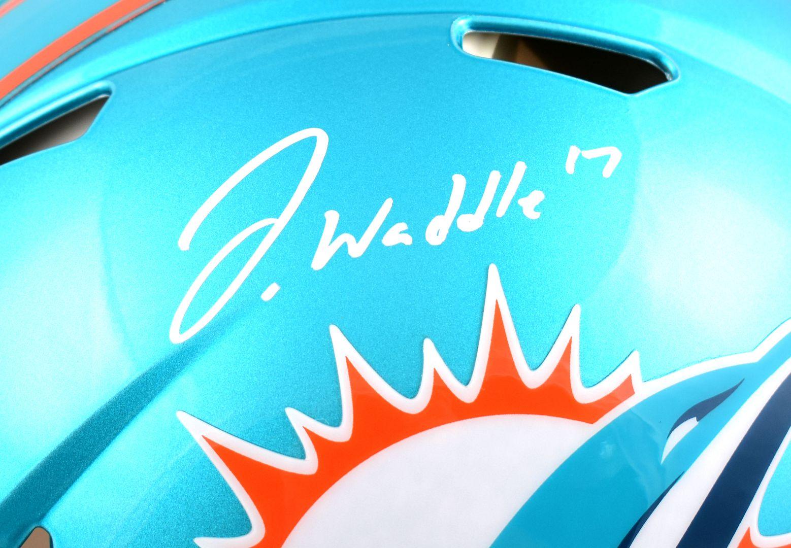 Jaylen Waddle Signed Dolphins Full-Size Authentic On-Field Flash ...