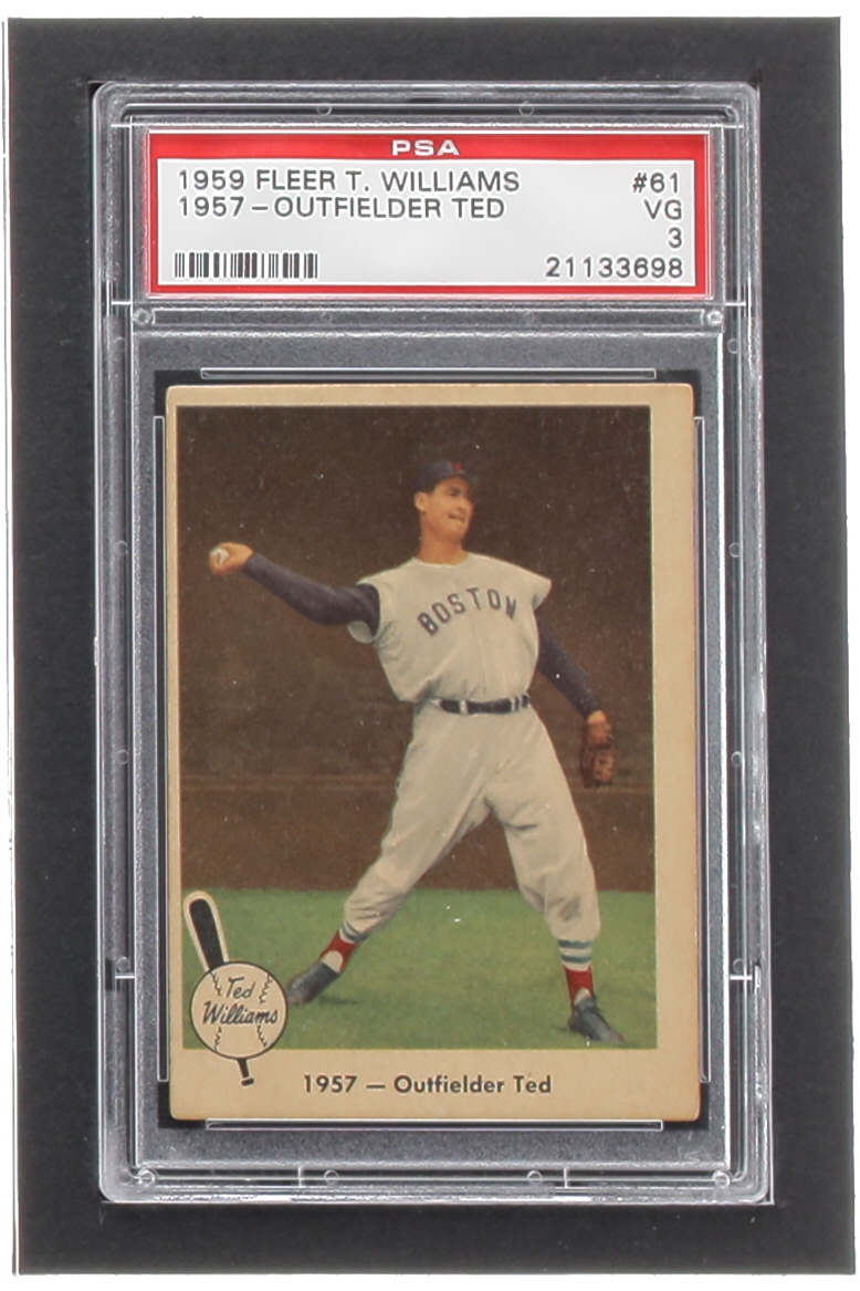 Ted Williams 1959 Fleer Ted Williams #61 / 1957 Outfielder Ted (PSA 3 ...