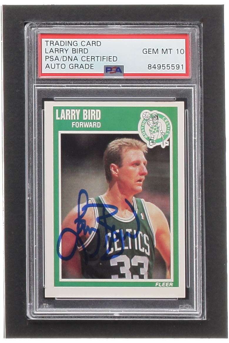 Larry Bird Signed 1989-90 Fleer #8 (PSA | Autograph Graded PSA 10 ...