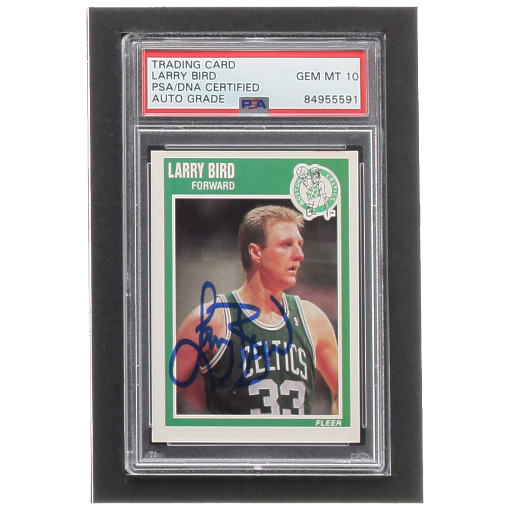 Larry Bird Signed 1989-90 Fleer #8 (PSA | Autograph Graded PSA 10 ...
