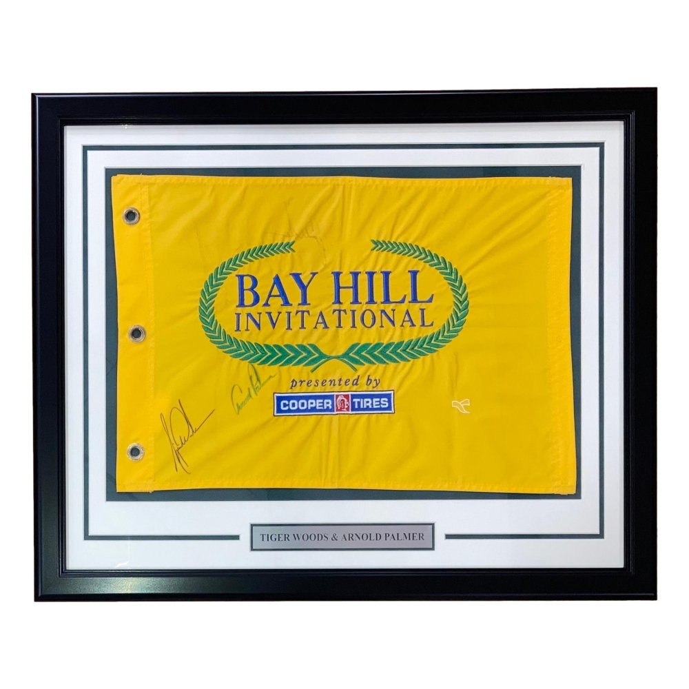 Arnold Palmer & Tiger Woods Signed Bay Hill Invitational Custom Framed ...