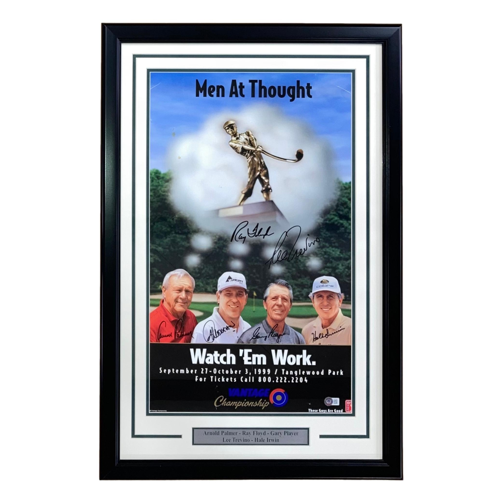 Golf Greats Custom Framed Poster Signed by (5) with Arnold Palmer ...