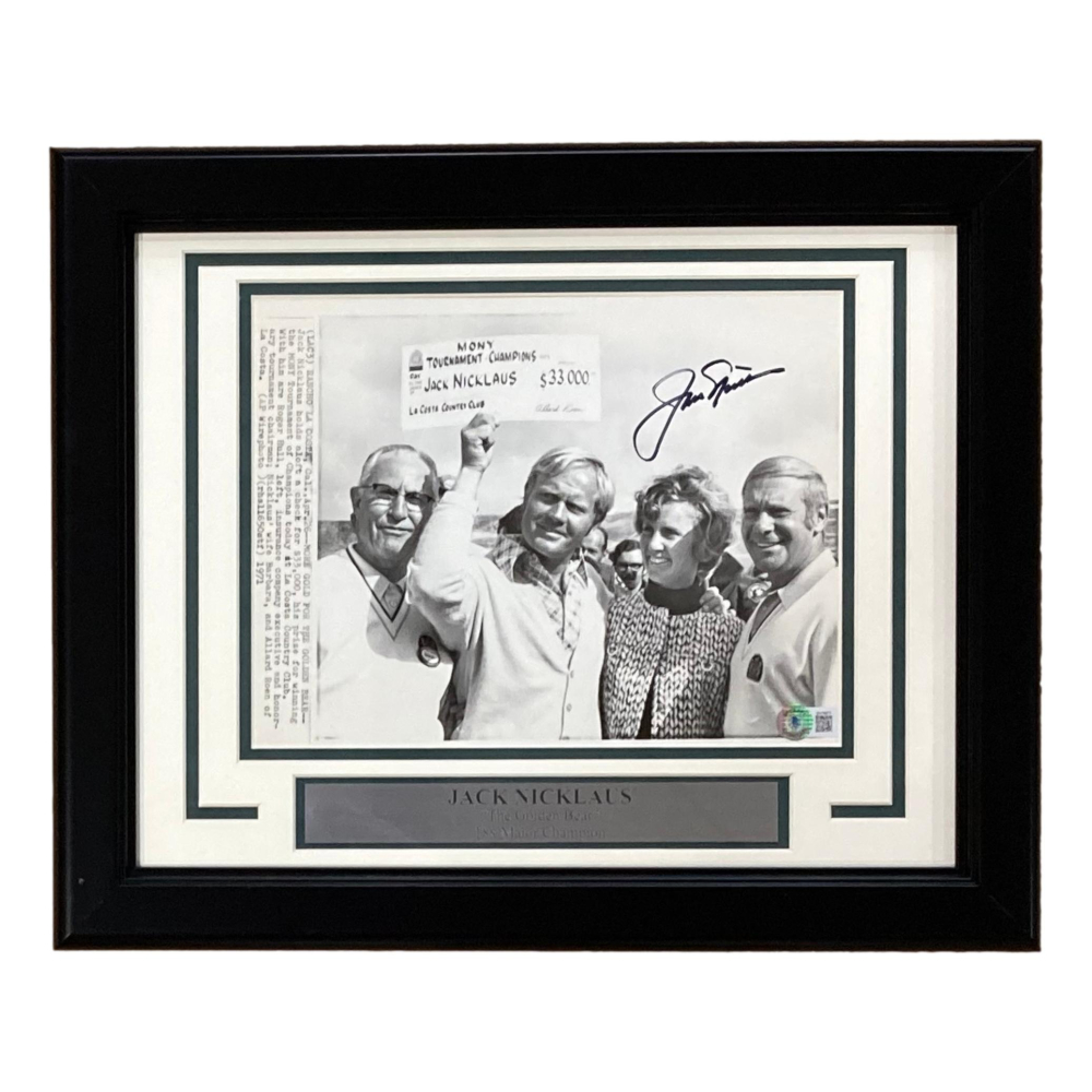 Jack Nicklaus Signed Custom Framed Photo (Beckett) | Pristine Auction