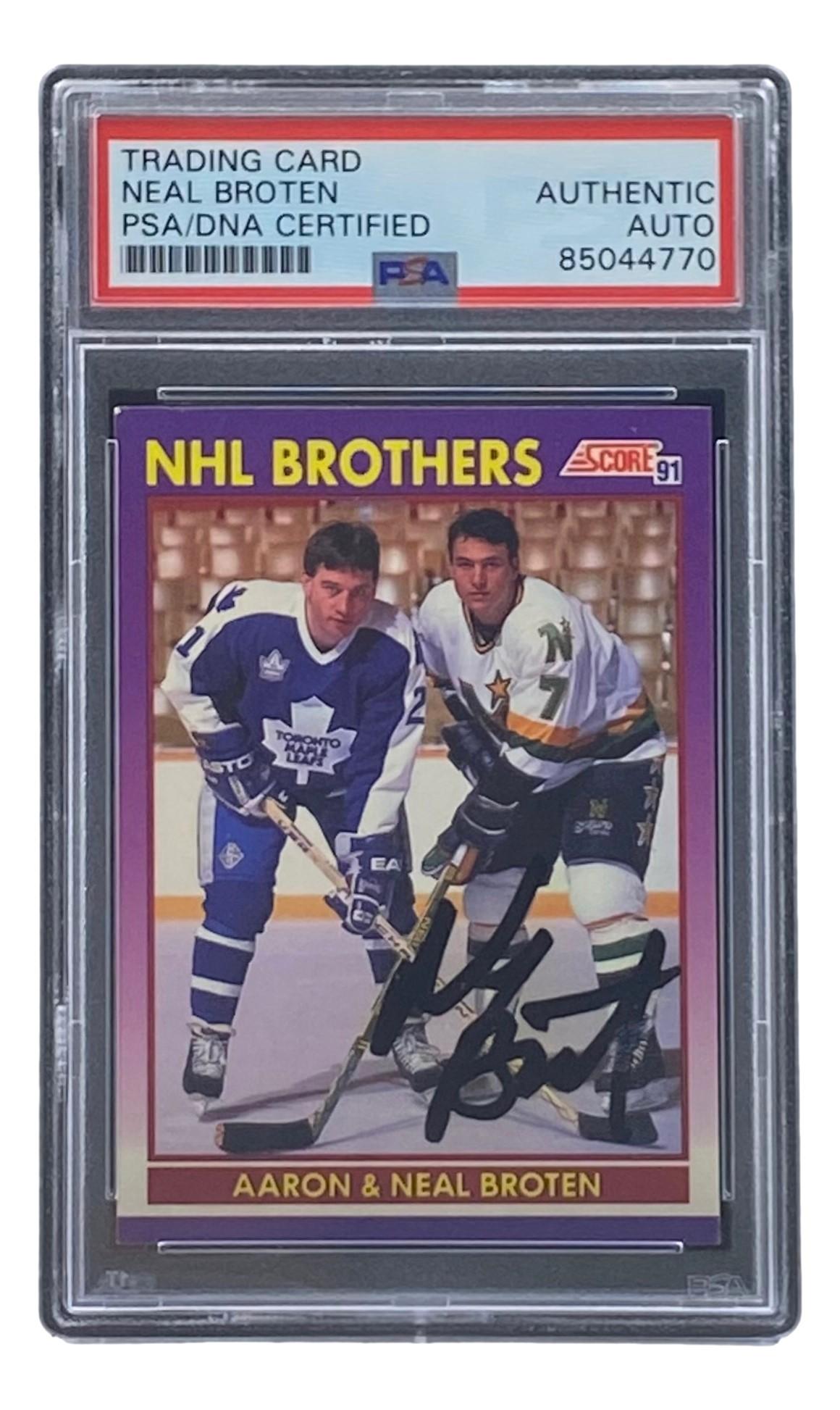 Neal Broten Signed The Broten Brothers 1991-92 Score American / Aaron ...