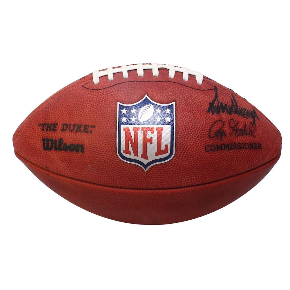 Donald Trump Signed "The Duke" NFL Official Game Ball (Beckett ...