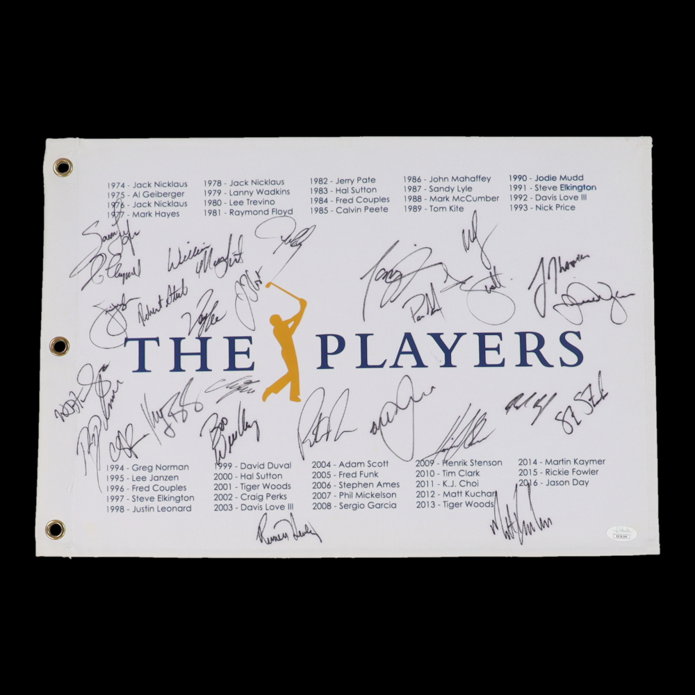 2017 Players Championship Pin Flag Signed by (26) with Jason Dufner ...