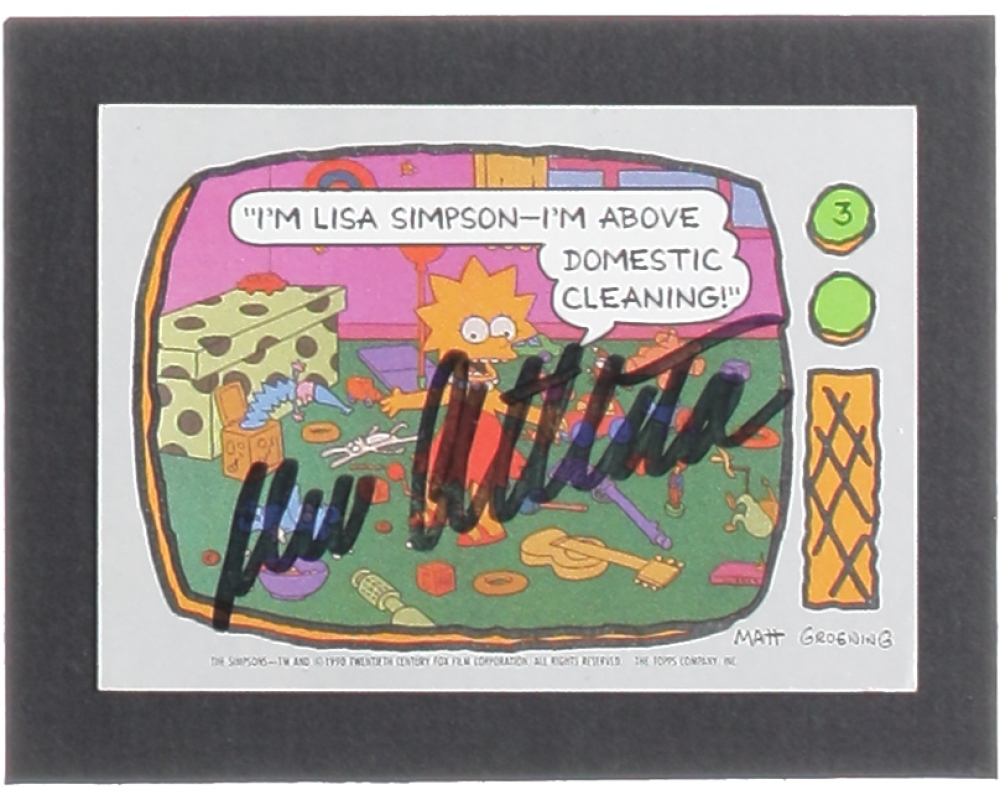 Dan Castellaneta Signed 1990 Topps The Simpsons #3 I'm Lisa Simpson ...