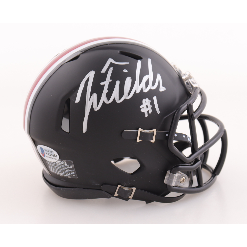 Justin Fields Signed Ohio State Buckeyes Speed Mini Helmet (Beckett ...
