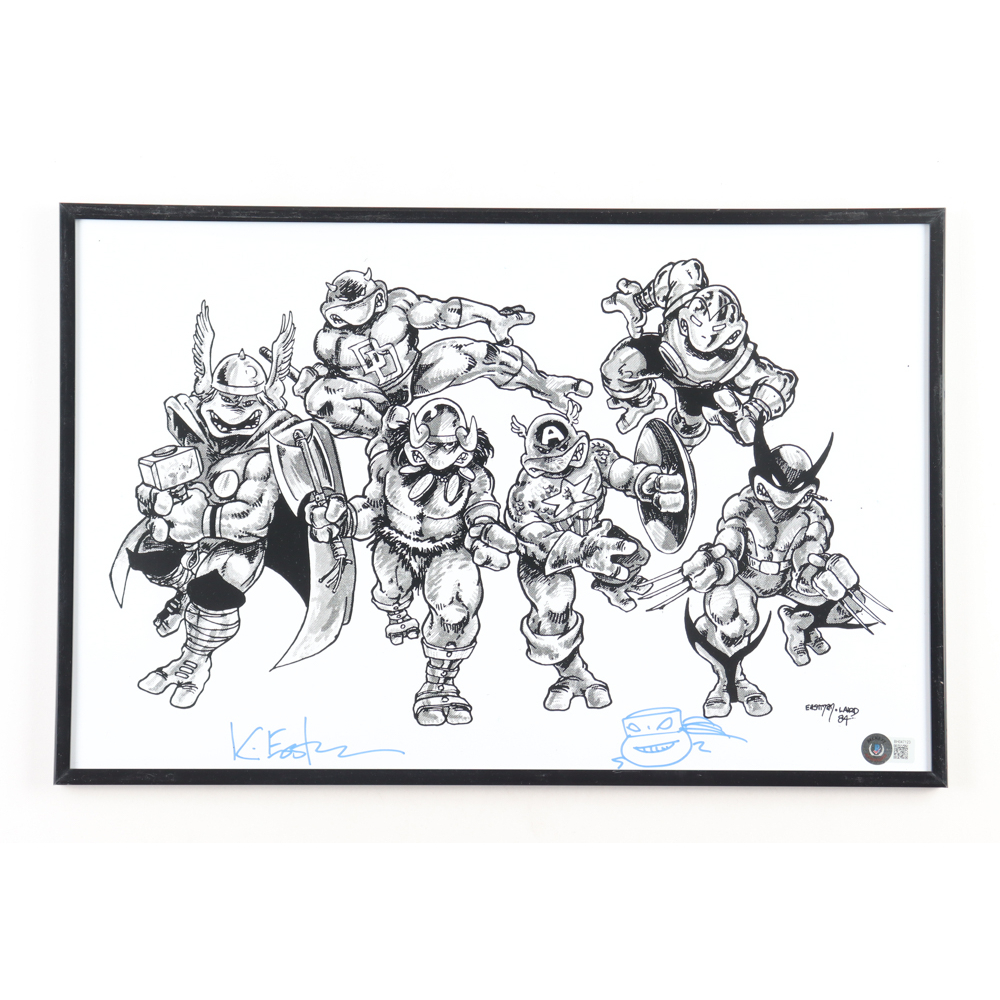 Kevin Eastman Signed "Teenage Mutant Ninja Turtles" Custom Framed Photo ...