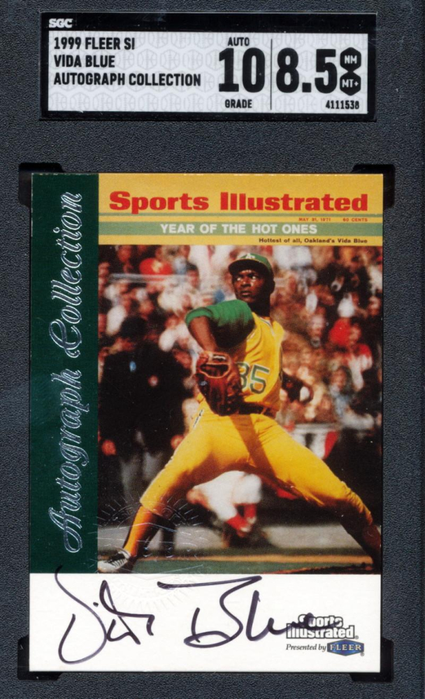 Vida Blue 1999 Sports Illustrated Auto Collection (SGC 8.5 | Autograph ...