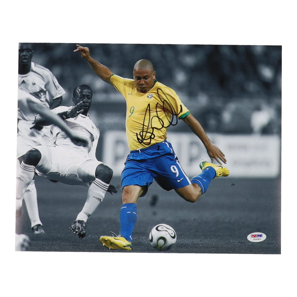 Ronaldo Nazario Signed Team Brazil 11x14 Photo (PSA) | Pristine Auction