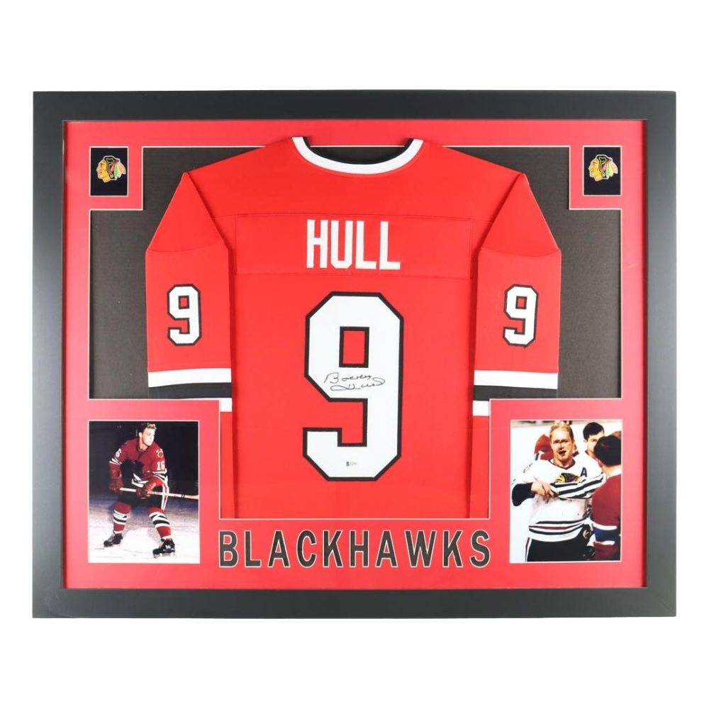 Bobby Hull Signed Custom Framed Jersey (Beckett) | Pristine Auction