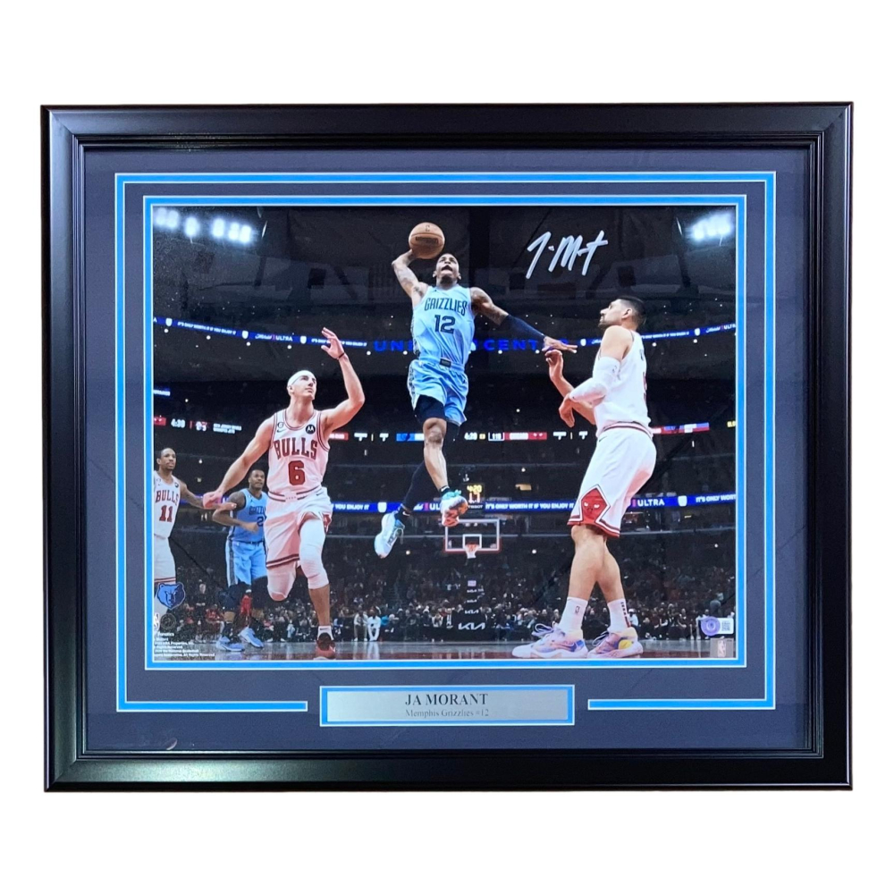 Ja Morant Signed Grizzlies Custom Framed Photo (Beckett) | Pristine Auction