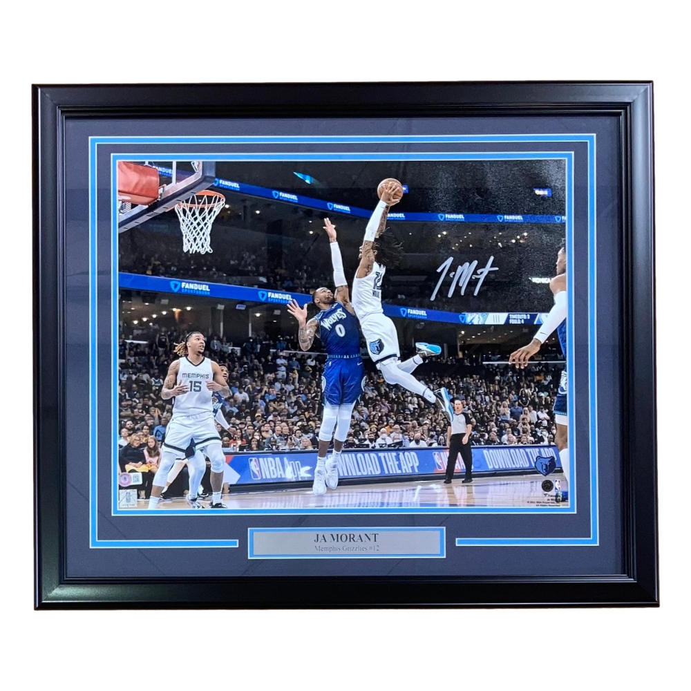 Ja Morant Signed Grizzlies Custom Framed Photo (Beckett) | Pristine Auction