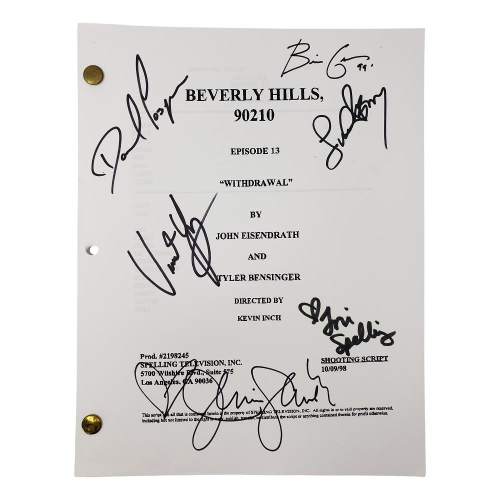 "Beverly Hills, 90210" TV Script Cast-Signed by (6) with Jennie Garth ...