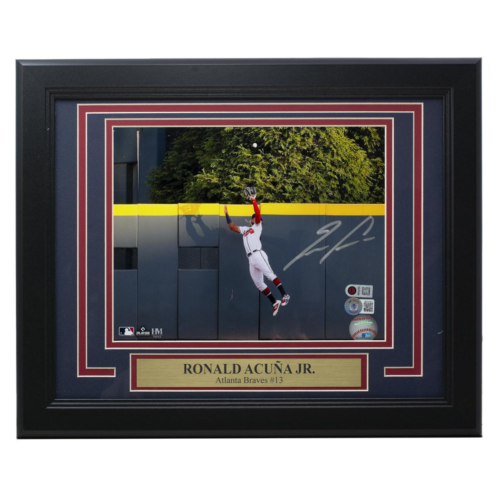 Ronald Acuna Jr. Signed Braves Custom Framed Photo (Beckett & Acuna Jr ...